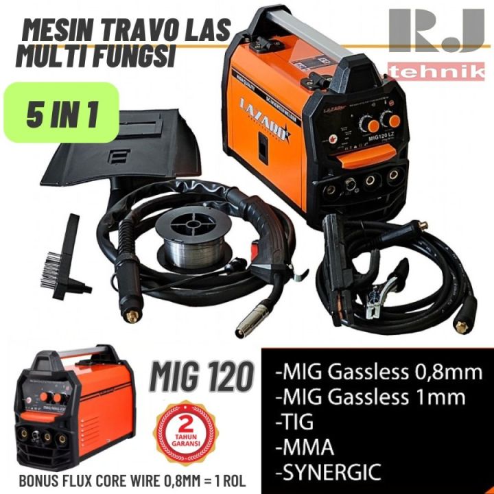 Mesin Travo Trafo Las Lazaro MIG 120 Inverter Welding 5 Fungsi MIG ...