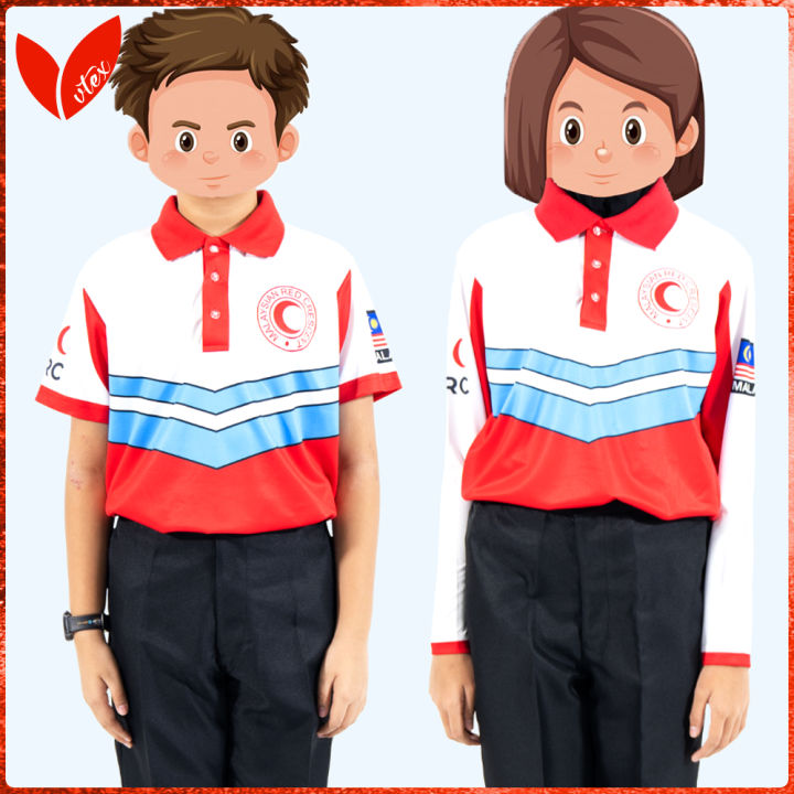 New Design Persatuan Bulan Sabit Merah T-shirt Sekolah Rendah PBSM MRS ...