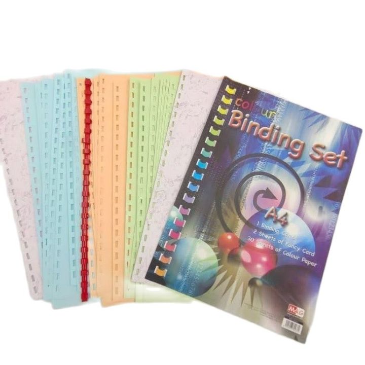 A4 Colour Binding Set (FOLIO) MG0437 30 sheet mix colour | Lazada
