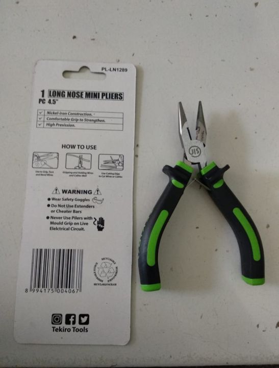TEKIRO TANG LANCIP MINI TEKIRO 4,5 INCH / TEKIRO LONG NOSE MINI PLIERS 4,5" | Lazada Indonesia