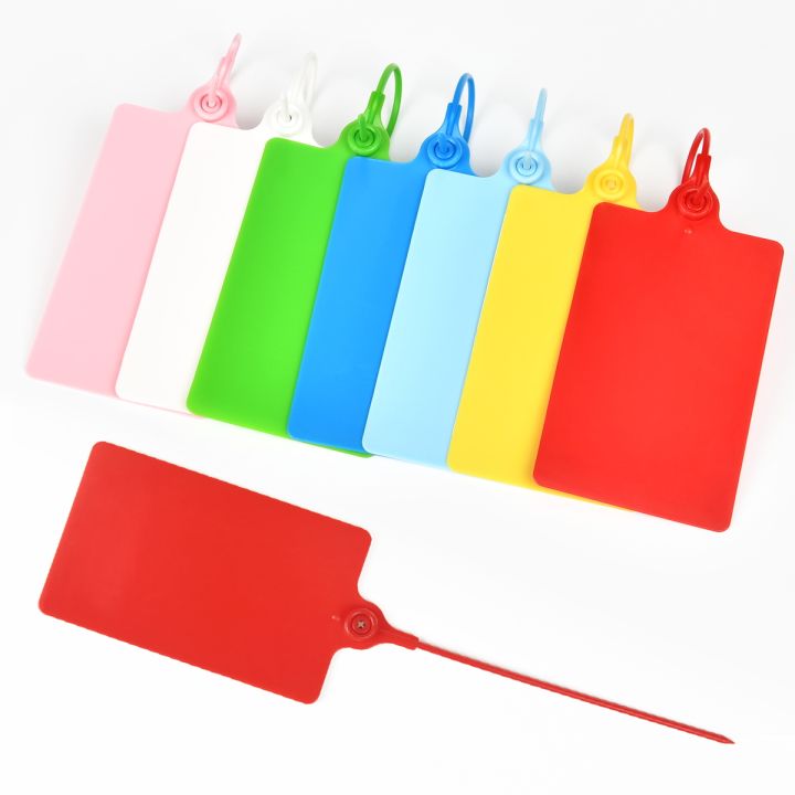 10/50/100PCS Waterproof Plastic Tags Tamper Proof Shipping Tags Costom ...