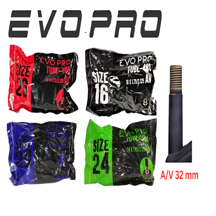 EVO PRO BICYCLE TUBES SIZE 16"/20"/24"/26" | Lazada
