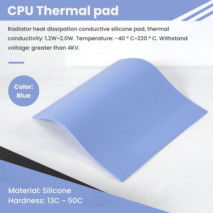 New GPU CPU Heatsink Cooling Conductive Silicone Pad 100mm*100mm*1mm ...