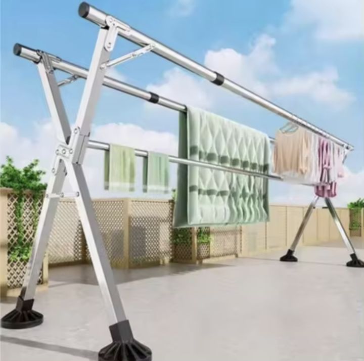 Habitate 🔥Hanger Stand Stainless Sampayan Foldable Clothes Drying Rack ...