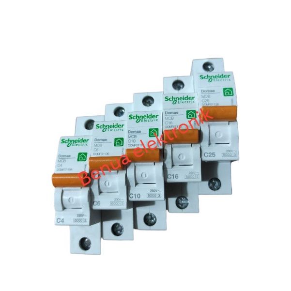 Obral MCB SCHNEIDER 1 PHASE 2A 4A 6A 10A 16A 20A 25A 32A 40A 50A Sneider DOMAE Merlin Gerin ...