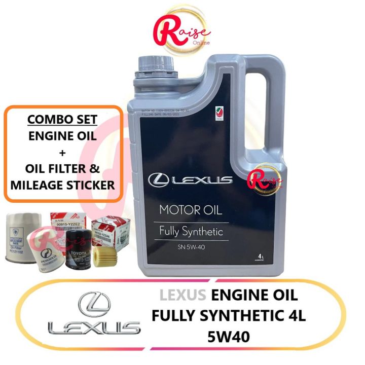 (COMBO SET)NEW PACKING 2021 Lexus 5W40 API-SP GF-6 Fully Synthetic ...