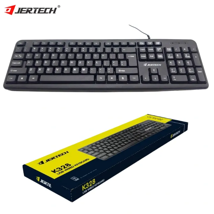 JERTECH K328 USB Wired Keyboard/K328 Clavier USB Filare Computer ...