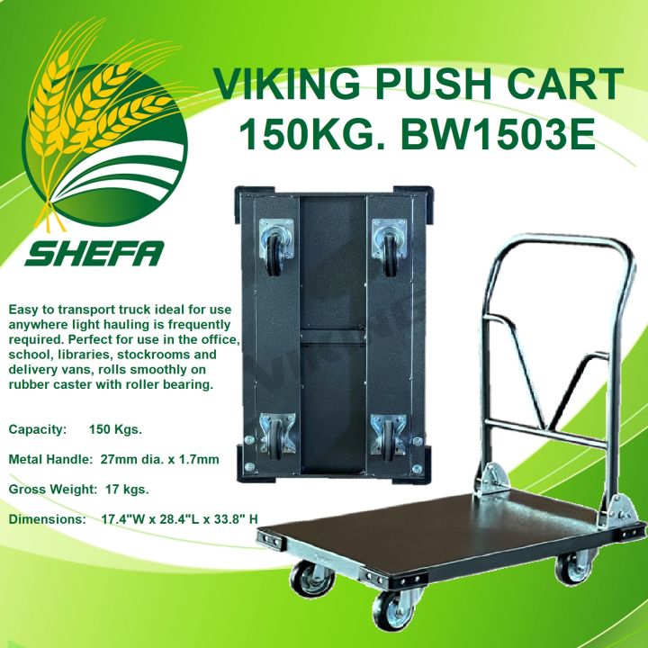 VIKING BW1503E Push Cart Trolley, Platform Truck, Foldable Handle ...