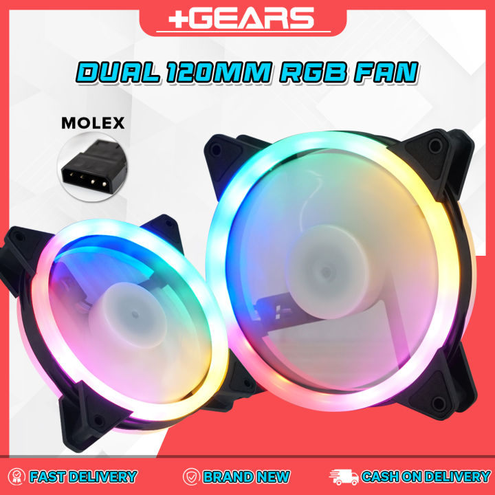 TGEARS DUAL RGB RAINBOW FAN | 120MM , 12V , Desktop Case Fan | We Also ...