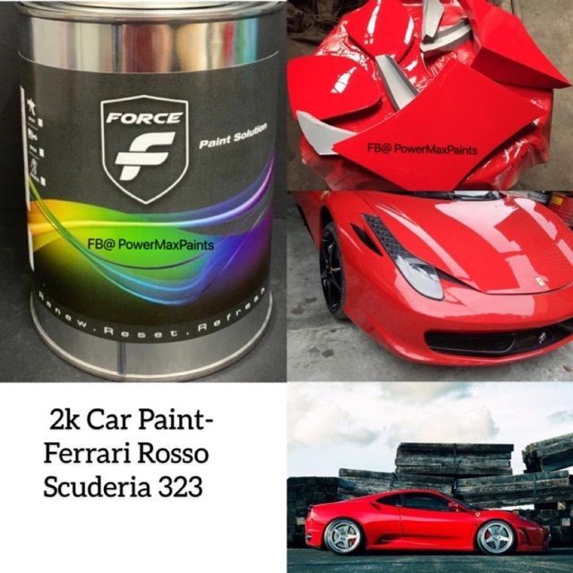 FORCE 323 SOLID FERRARI RED 2K CAR PAINT | Lazada