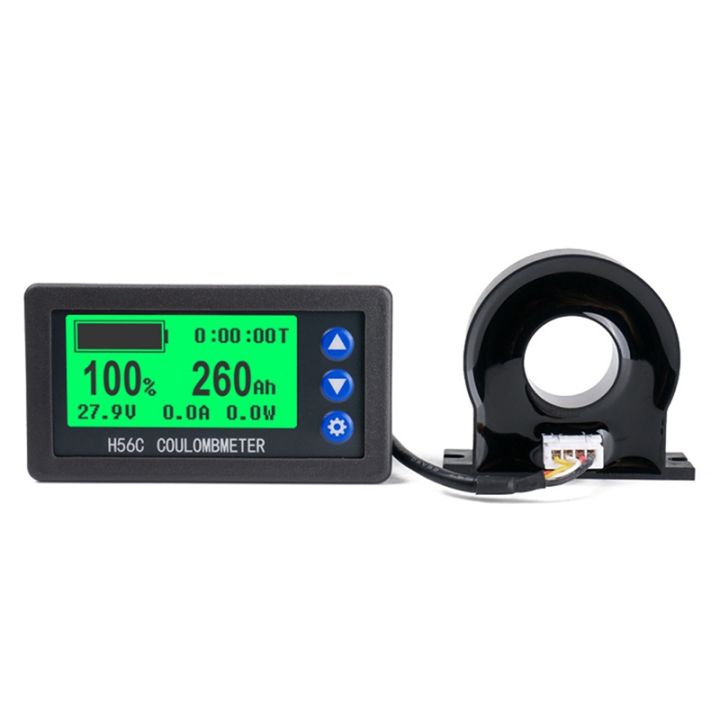 Battery Monitor Hall Coulomb Meter DC 8-100V Lifepo4 Lead-Acid Li-Ion ...