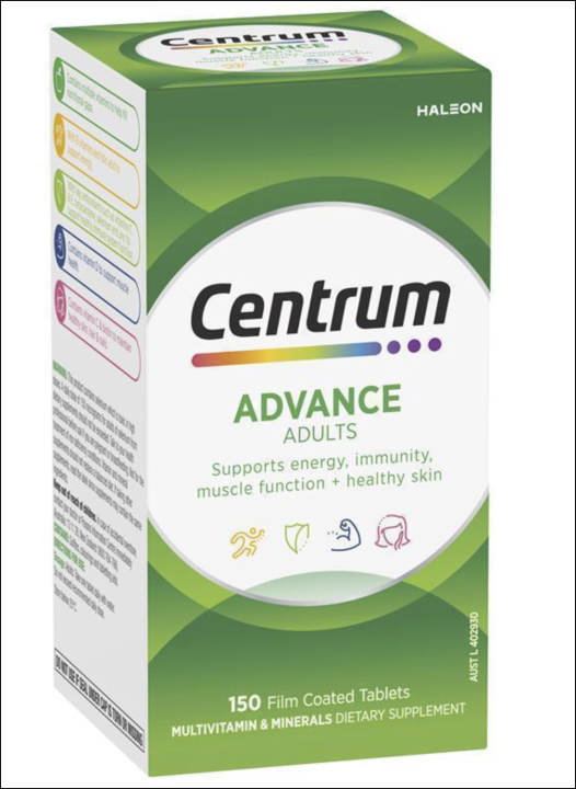 Centrum Advance Adults Daily Multivitamin 150 tablets - Expiry Date 28 ...