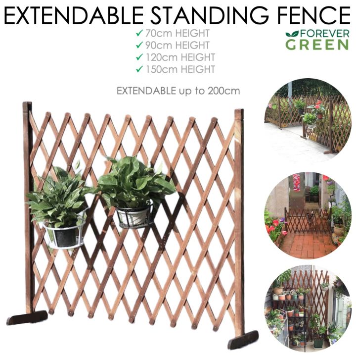 Wooden Extendable Garden Fence Garden Partition Movable Fence Yard ...