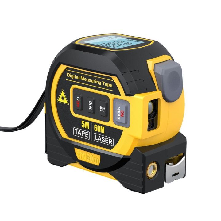 3 in 1 Laser Rangefinder 5m Tape Measure 40m/60m Laser Ranging Distance ...