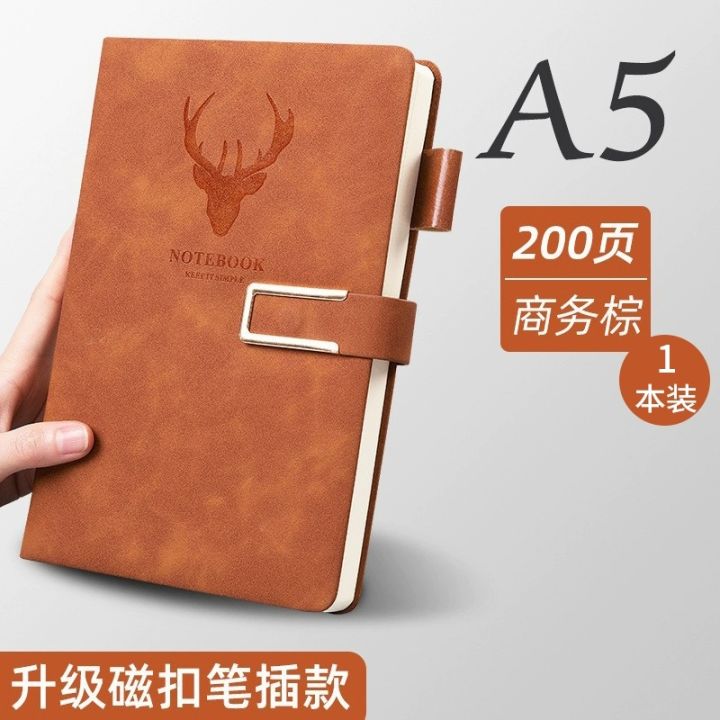 A5 ultra thick notebook, business notebook, leather cover, new work ...