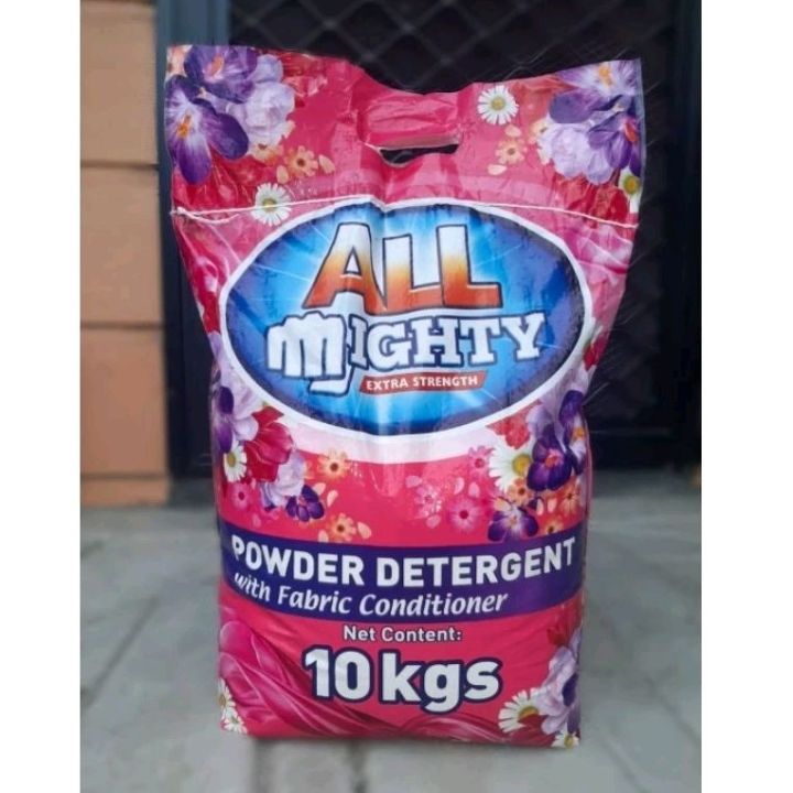 10 KILOS in Small Sack - All Mighty Powder Detergent with Fabric ...