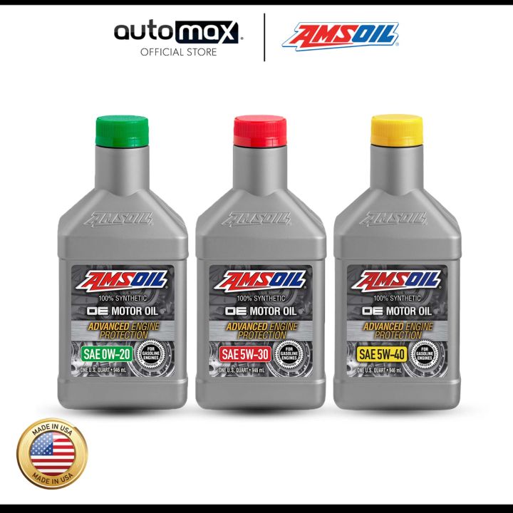AMSOIL Gasoline OE Series Fully Synthetic Engine Oil 0W20, 5W30, 5W40 ...