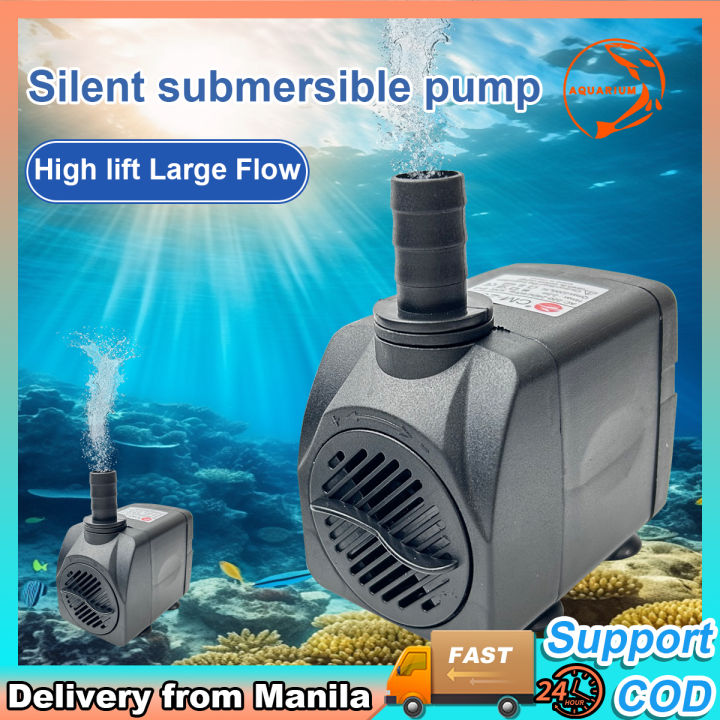 Aquarium Submersible Pump For Fresh and Sea Water Aquarium Fish Tank ...