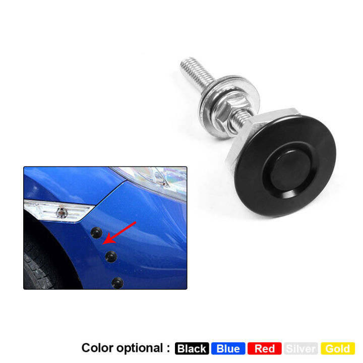 Car Button Quick Release Car Hood Latch Pin Lock Bumper Clip Hood Latch ...