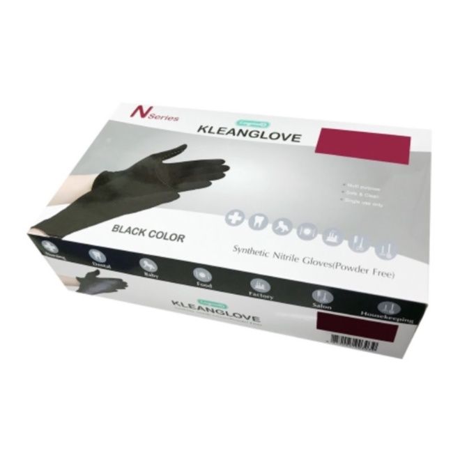 Longmed Kleanglove Black Color ลองเมด คลีนโกรฟ ถุงมือ ไนไตร ถุงมือไนไตร สังเคราะห์ สีดำ 100 ชิ้น ...