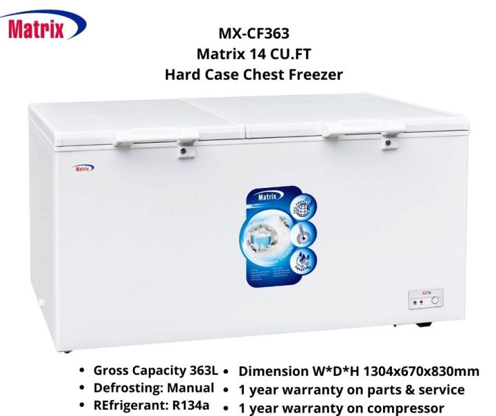 Mx-CF363 Matrix Chest Freezer 14 cu.ft | Lazada PH