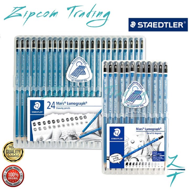 STAEDTLER Mars Lumograph Pencils Set Box (12s & 24s) | Lazada PH