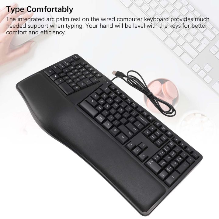 Ergonomic Split Keyboard Ergonomic Wired Keyboard Plug and Play 110 Key ...