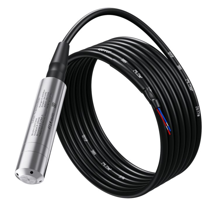 Submersible Liquid Water Level Transducer 0-5M Liquid Level Transmitter ...