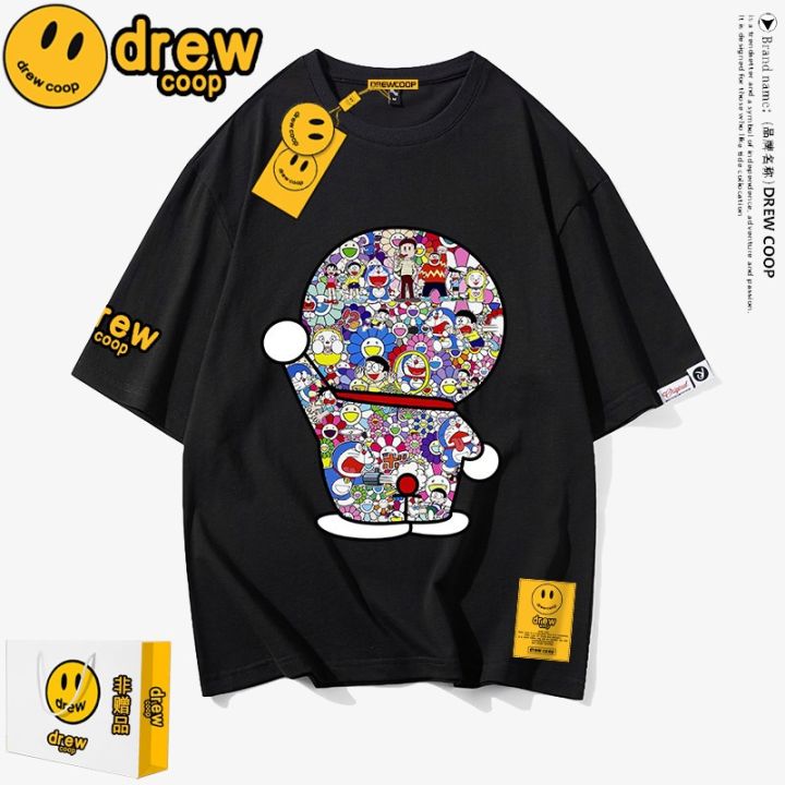Drew bear เสื้อยืดคอกลม แขนสั้น ผ้าฝ้าย อินเทรนด์ สําหรับผู้ชายและ ...