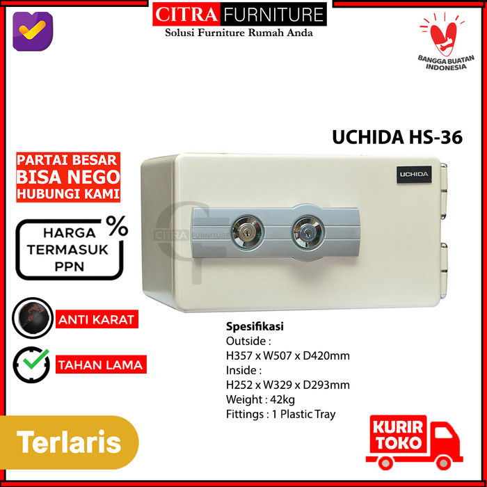 UCHIDA ® Brankas Besi HS - 36 | Lazada Indonesia
