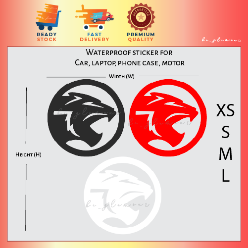 [D1] Proton logo Sticker tiger stiker wira saga persona satria ...