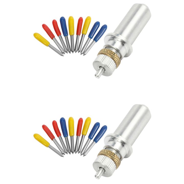 2Pc Tungsten Steel Carving Cutting Plotter Blade Holder with 18Pcs 30 ...