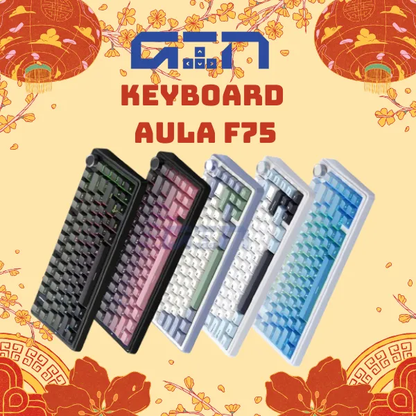 Bàn phím cơ AULA F75 | 3mode | Hotswap | Led RGB | Lazada.vn