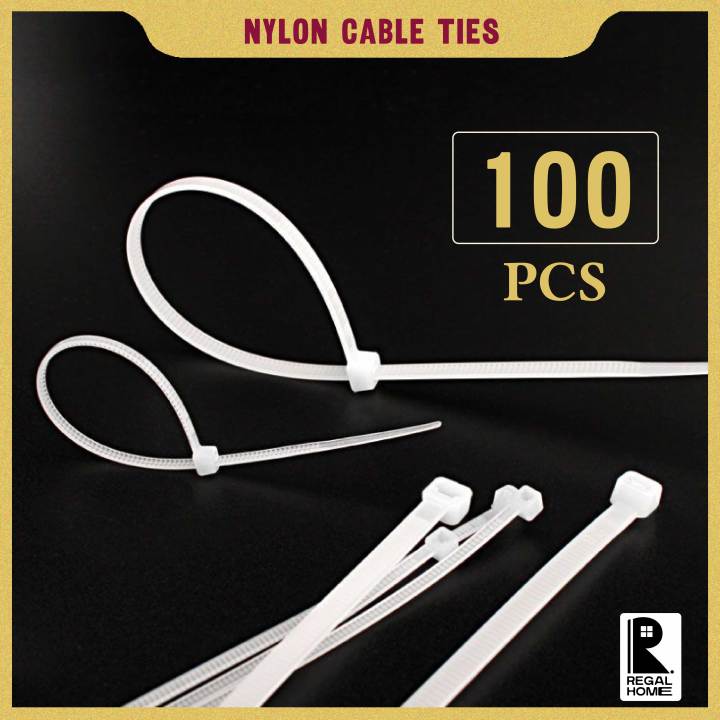 100pcs Cable Ties Multipurpose Nylon Cable Ties White High quality ...