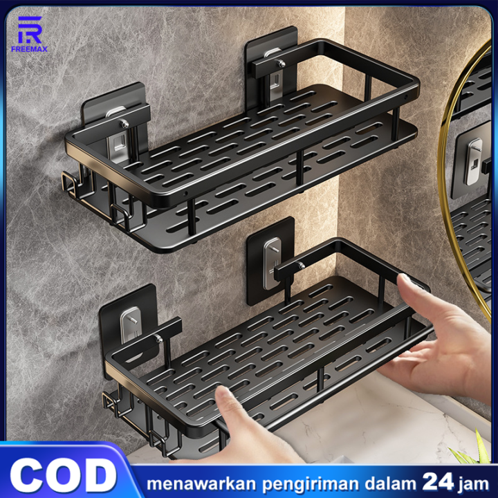 Rak Kamar Mandi Rak Dinding Stainless Steel Rak sabun shampoo Rak Bumbu ...