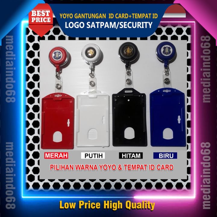 GANTUNGAN YOYO ID CARD PUTAR-NAMETAG LOGO SATPAM-SCURITY | Lazada Indonesia