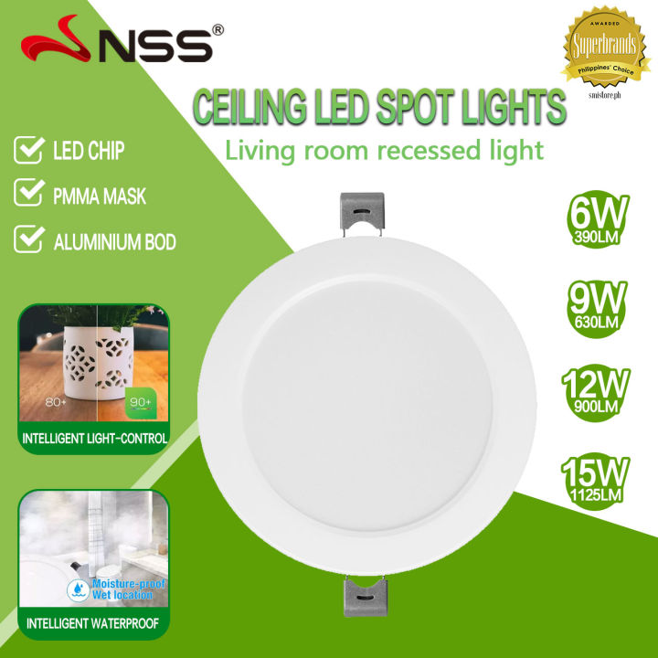 NSS 6W/9W/12W/15W LED Spotlights Ceiling Lights Living Room Embedded ...