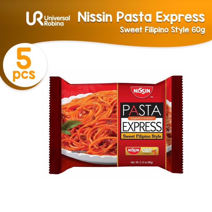 Nissin Pasta Express Sweet Filipino Style (60g) - 5 pcs + | Lazada PH