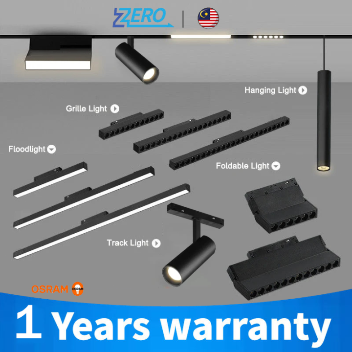 LED Magnetic Grille Light Track Light Folding Floodlight Modern Linear ...