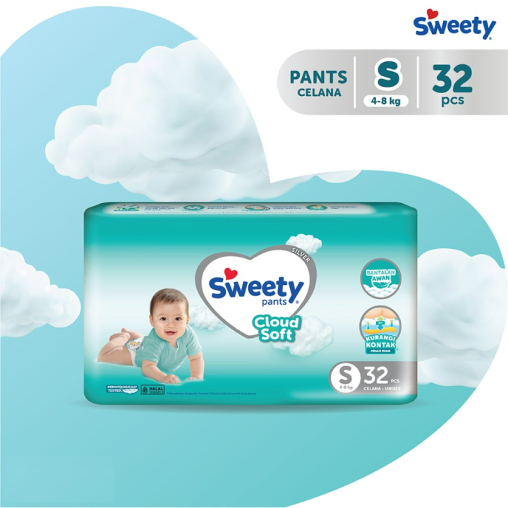 Sweety Silver Pants Cloud Soft S 36 Popok Celana Baby Diapers | Lazada ...
