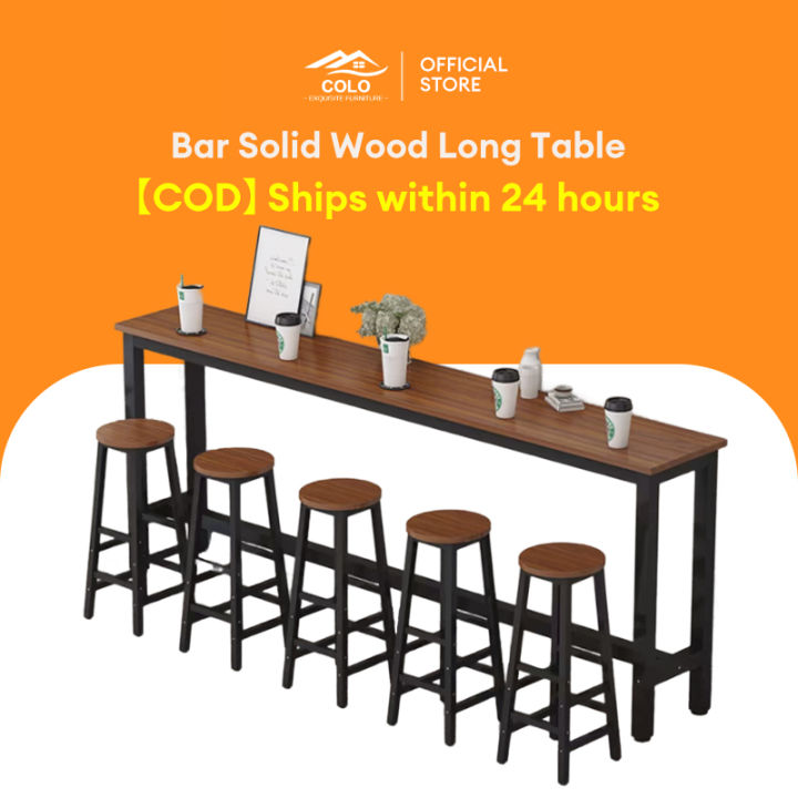 120/160/180cm Long Table High Bar Stool Dining Table Simple Bar Table ...