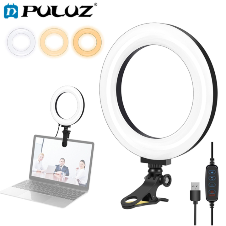 PULUZ USB Ring Light 3200-5600K Color Temperature 10 Brightness Levels ...