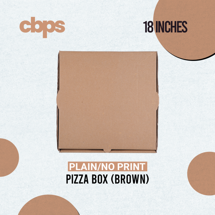 Corrugated Pizza Box - Plain Pizza Box | 18 inches | 1 bundle | Lazada PH