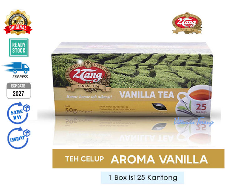 (Box isi 25) 2Tang Teh Vanilla Exp 2027 Teh Melati Rasa Vanila 2 Tang ...