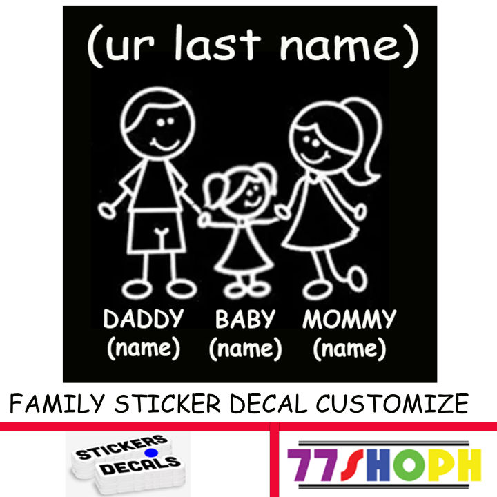 Family Car Sticker Decal Customize | Lazada PH