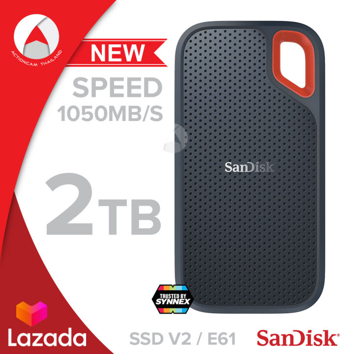 SanDisk Extreme Portable SSD 2TB (SDSSDE61-2T00-G25) แซนดิส เมมโมรี่ ฮาร์ตดิสภายนอก เอสเอสดี ...