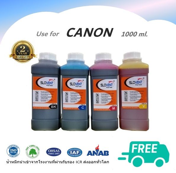 SLOVENT น้ำหมึกเติม INKJET REFILL 1000 ml. for CANON all model TS307 ...