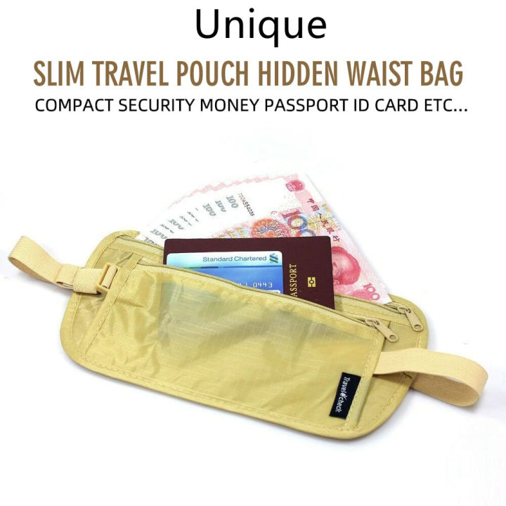 [READY STOCK] Slim Travel Pouch Hidden Bag Compact Hidden Security ...