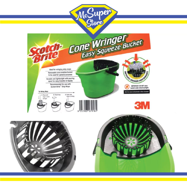 3M Scotch Brite Cone Wringer Bucket With Easy Squeeze 3M™ Scotch-Brite ...