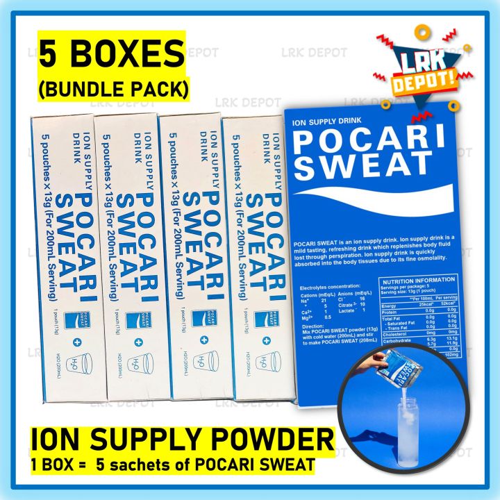 (5 BOXES) POCARI SWEAT Ion Supply / Energy / Hydration / Electrolyte ...